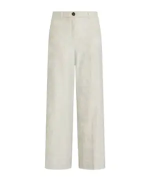 Marella Belted Wide Leg Trousers - White