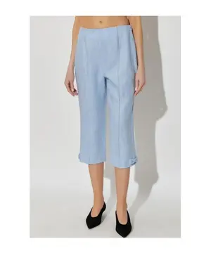 Posse Harper Cropped Trousers With Bow Detailing