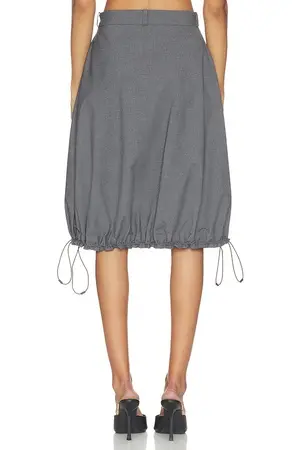 Coperni Belted Midi Skirt With Drawstring Hem