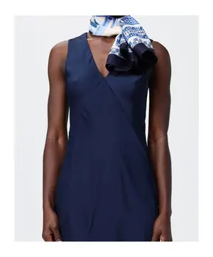 FERRAGAMO Printed Frayed-edge Scarf