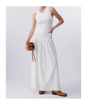Liu Jo Sleeveless Cut-out Maxi Dress - White Wool
