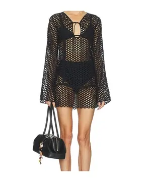 Cult Gaia Cut-out Long-sleeve Mini Dress - Black