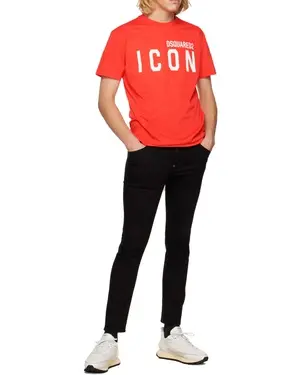 Dsquared2 Logo Patch Slim-fit Jeans - Black