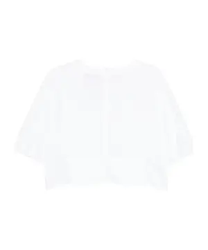 Emporio Armani Crewneck Puff-sleeve Blouse - White