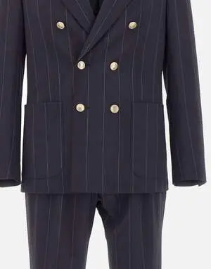 Eleventy Pinstripe Double-breasted Suit