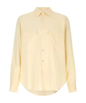 THE ROW Piou Flap-pockets Silk Shirt - Yellow