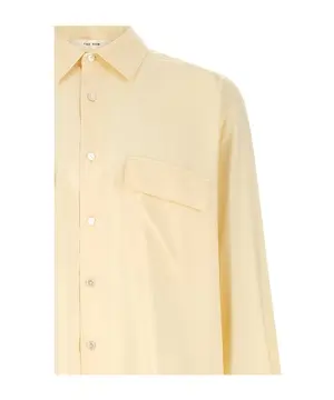 THE ROW Piou Flap-pockets Silk Shirt - Yellow