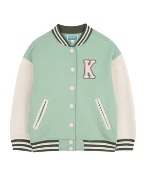 Kenzo Appliqué Striped Bomber Jacket
