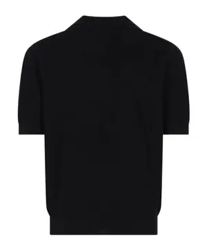 ROBERTO COLLINA Open-knit Short-sleeve T-shirt - Black