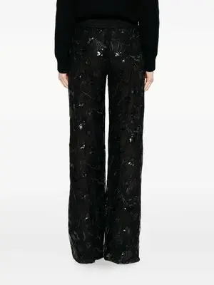 ERMANNO FIRENZE Sequin Embellished Floral Trousers