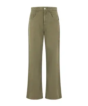 ICON DENIM LOS ANGELES High-rise Straight Jeans - Green