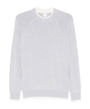 Eleventy Long-sleeve Knitwear With Round Neck - Light Gray