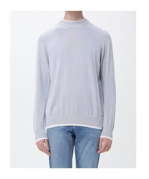 Eleventy Long-sleeve Knitwear With Round Neck - Light Gray