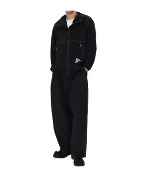 AND WANDER Pertex Windproof Hooded Jacket - Black