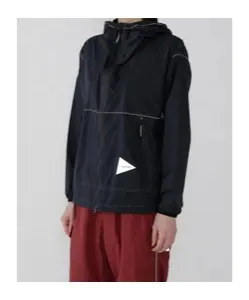 AND WANDER Pertex Windproof Hooded Jacket - Black