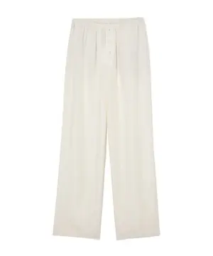 RÓHE Silk Wide-leg Pyjama Pants - Cream