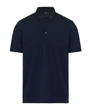 Brioni Contrast-collar Polo Shirt