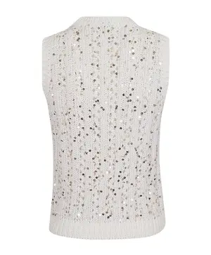 Peserico Sequin-embellished Knitted Vest
