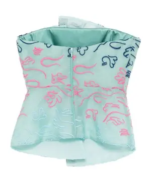 Emporio Armani Embroidered Strapless Top - Blue