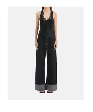 SIR. Halter Neck Lace Trim Backless Top