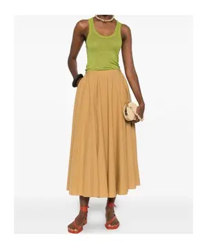 FORTE_FORTE Patchwork Midi Skirt