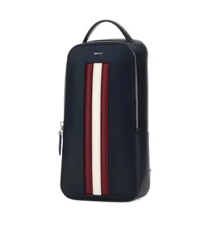Bally Mythos Stripe Sling Bag - Black