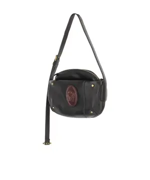 Versace Leather Zippered Shoulder Bag