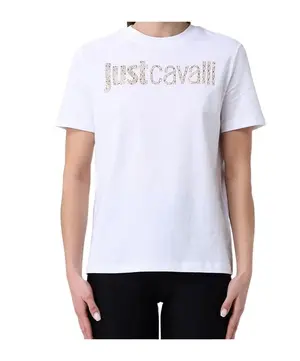 Just Cavalli Embellished Logo T-shirt - Multicolor