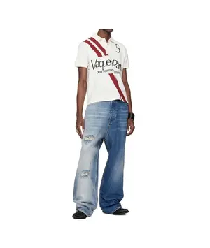 Vaquera Logo Print Polo T-shirt
