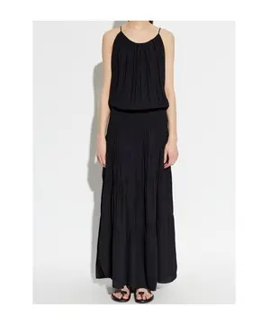 IRO PARIS Sleeveless Tiered Maxi Dress - Black