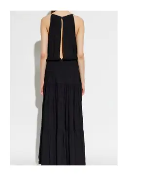 IRO PARIS Sleeveless Tiered Maxi Dress - Black