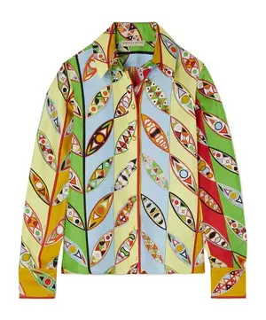 Emilio Pucci Geometric Print Silk Twill Shirt - Multicolor