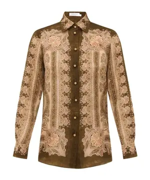 Zimmermann Long Sleeve Shirt With Lace Details