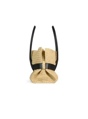 Balmain Large Raffia-effect Crocheted Tote Bag - Beige