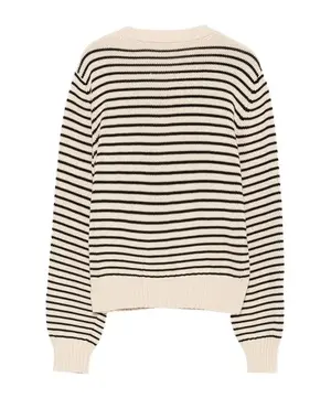 ROBERTO COLLINA Striped Cotton Cardigan