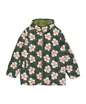 Kenzo Floral Print Hooded Puffer Jacket