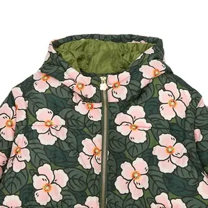 Kenzo Floral Print Hooded Puffer Jacket