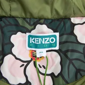 Kenzo Floral Print Hooded Puffer Jacket