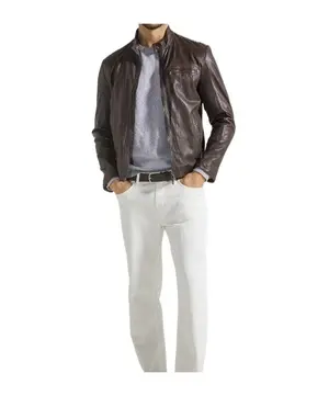 Seventy Leather Zip-front Jacket