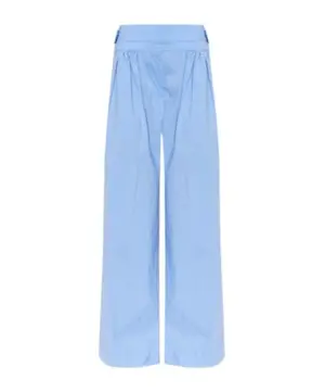 IRO PARIS High-waisted Wide-leg Pleated Pants - Blue