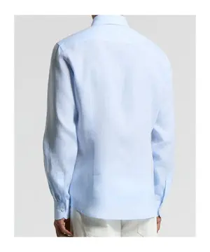 Peserico Long-sleeved Button-up Shirt - Sky-blue
