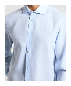 Peserico Long-sleeved Button-up Shirt - Sky-blue