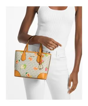 Michael Kors Eva Extra-small Printed Signature Logo Convertible Tote