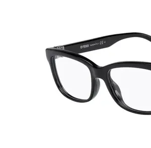 Fendi Logo Detail Full Rim Eyeglasses - Black