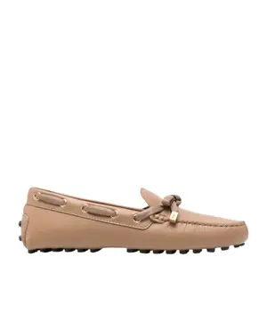 TOD'S Round Toe Loafers - Brown