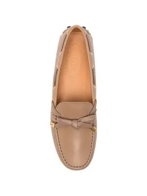 TOD'S Round Toe Loafers - Brown