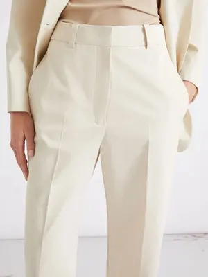 Marella Tailored Trousers With Belt Loops And Buttoned Flap Pockets