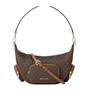 Michael Kors Merritt Medium Signature Logo Convertible Shoulder Bag