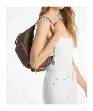 Michael Kors Merritt Medium Signature Logo Convertible Shoulder Bag