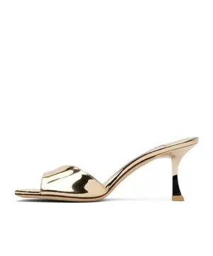 JIMMY CHOO Skye 70 Square Open-toe Stiletto Sandals - Gold